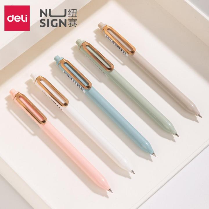 Deli Nusign Gel Pen Ballpoint Pens Pучка Caneta 0.5MM Black Ink Push ...