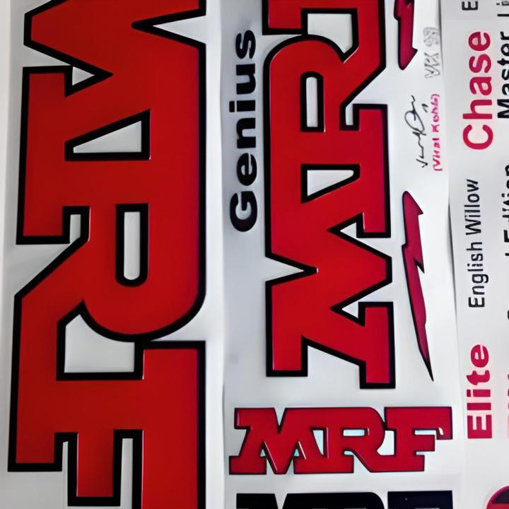 Aatish Fine Quality 2D MRF stickers for tape ball cricket bats | Daraz.pk