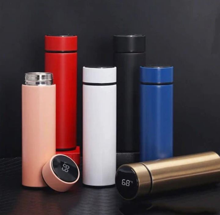 Hot and Cold water bottle with LED Temperature Display, Stainless Steel ...