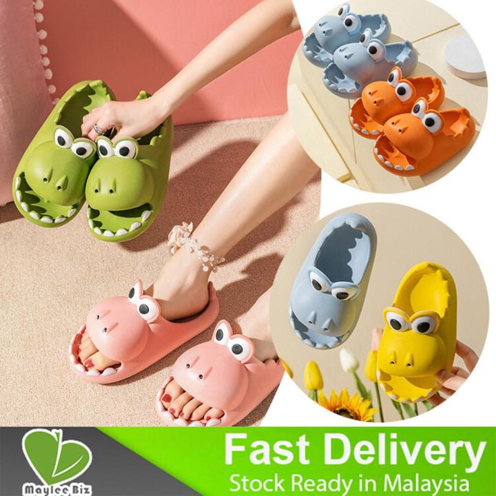 Korean Cartoon Dinosaur Unisex Eva Light Non-slip selipar Lady Women ...