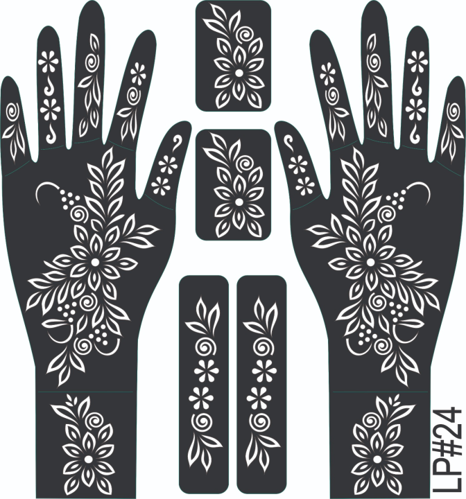 Mehndi sticker stencil designs, Mehndi Stencils, Mehndi stickers | Daraz.pk