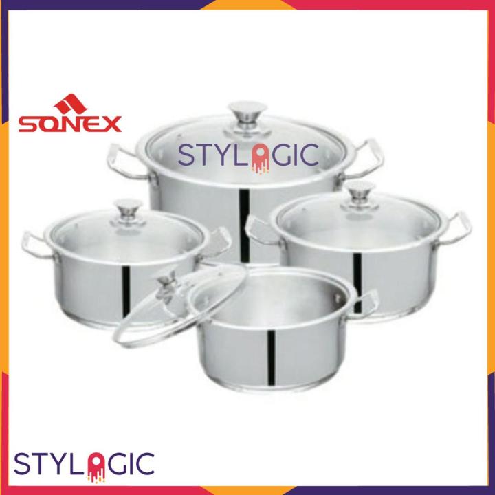 Sonex Mega Super Set – 4 Cooking Pots Set | Daraz.pk