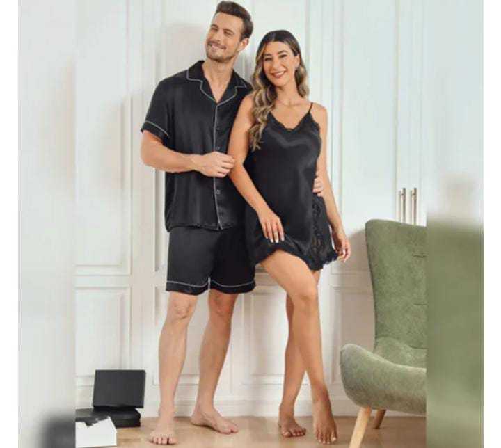 Women and Men Nighty / Couple Night Suit / Bridal and Groom Nightwear ...