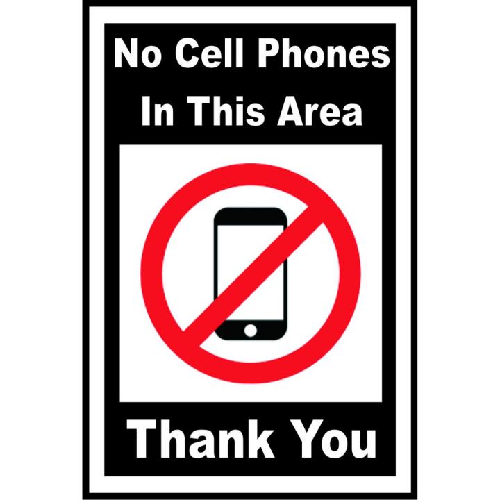 No Mobile Phone Caution Sign Safety Vinyl Stickers | Daraz.pk