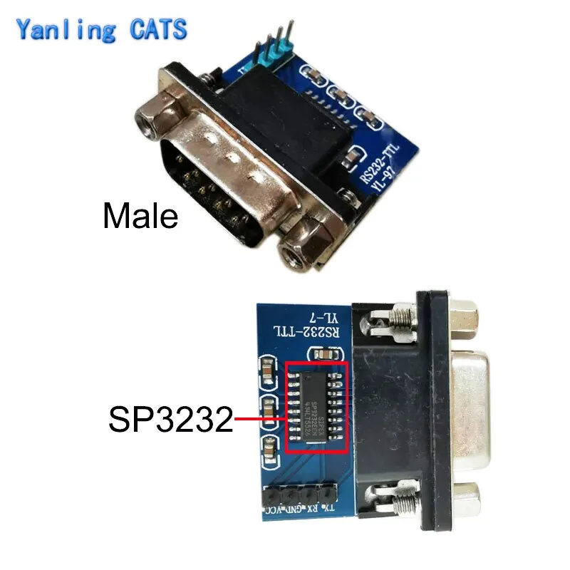 RS232 To TTL Serial Port Board MAX3232 SP3232 Male Female Serial Port ...