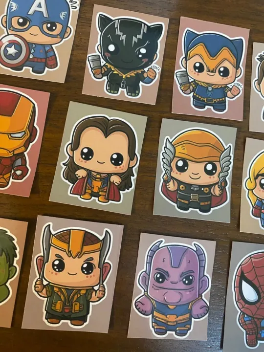 Marvel Character Stickers 12 Stickers for mobile back, Laptop, dairy ...