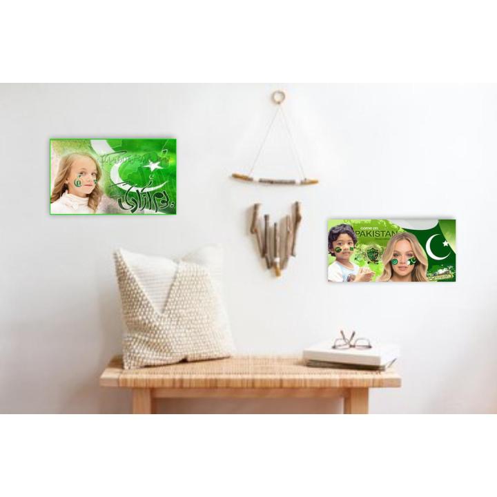 August 14, Independence Day of Pakistan A4 Size Sticker With Your Photo ...