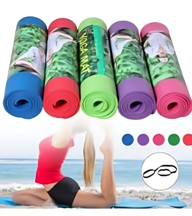 8mm Yoga Mat Extra Thick Non Slip Exercise & Fitness Mat for All Types ...