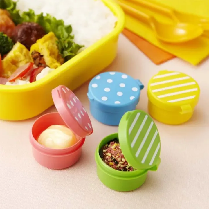 4pcs Mini Condiment Bottle Box Salad Dressing Ketchup Container Plastic ...