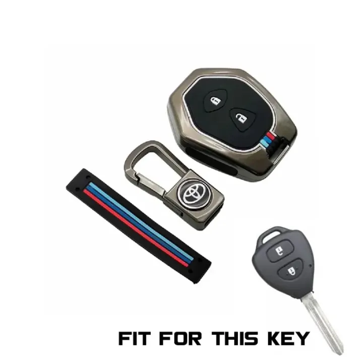 Toyota Vitz Key Cover With Metal Shell and 2 Buttons Model 2014-2019 ...