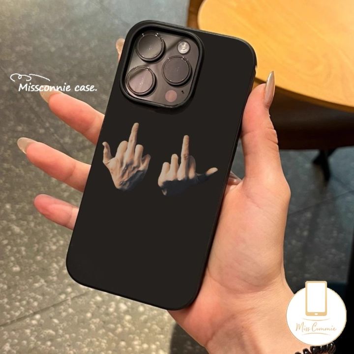 Fashion Cartoon Middle Finger Phone Compatible For IPhone 11 15 17 Pro ...
