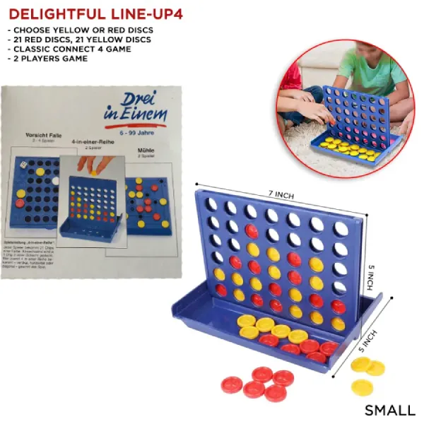 3-in-1 Classic Connect 4 & Strategy Board Game Set – Fun Family Game ...