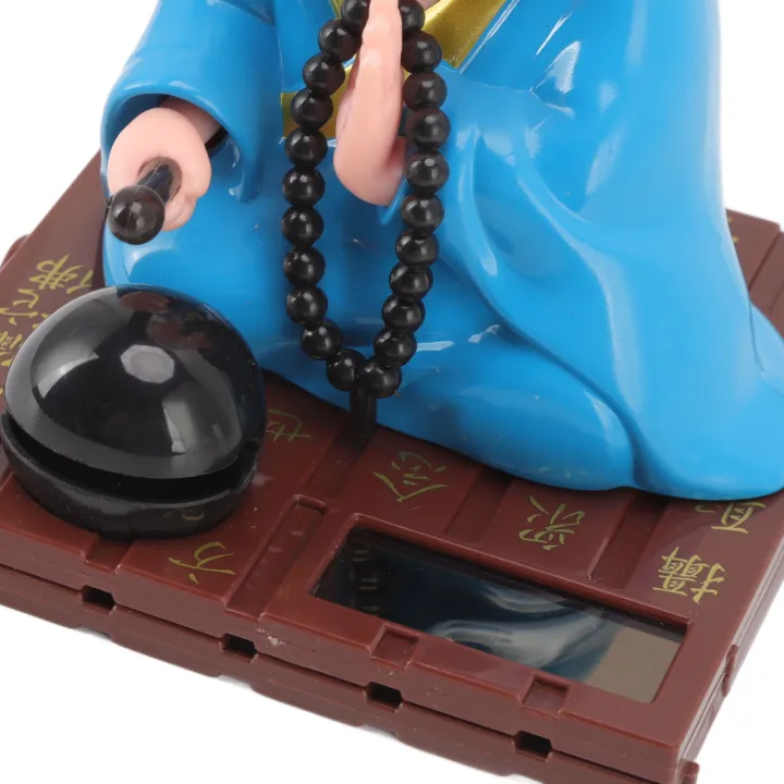 Solar Buddhist Monk Statue Decoration Light Energy Sensing Plastic ...