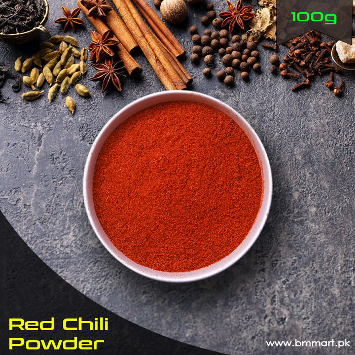 BM foods Red Chilli Powder 100G - سرخ مرچ پاوڈر | Daraz.pk