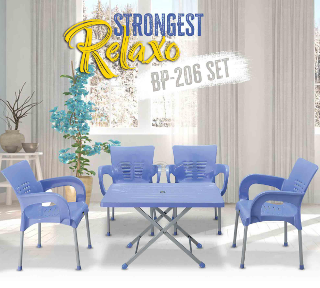 Boss Chair (BP-206) Relaxo Chair With Silver Legs (Pack of 4) with (BP ...