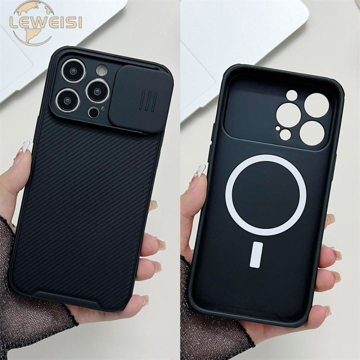 Leweisi Magsafe Slide Cover Camera Protection Case for Apple iPhone 15 ...