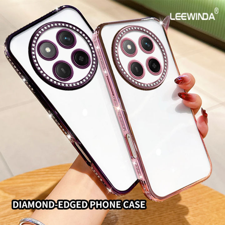 For Honor X60 Pro/Honor X9C Phone Case，Electroplated single row crystal ...
