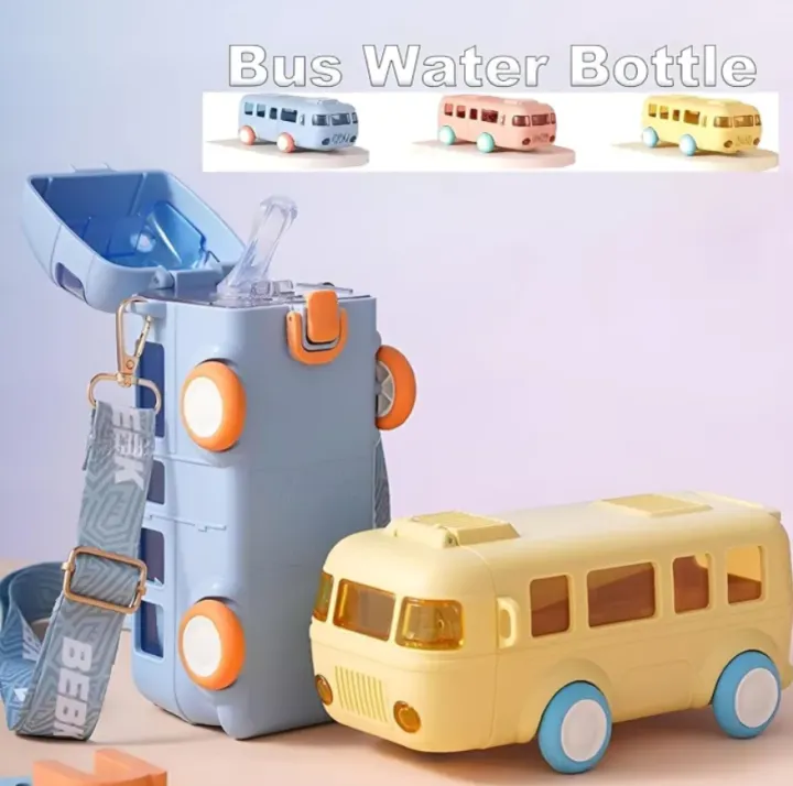 Imported Plastic Bus Water Bottle for Kids | Non-Toxic BPA Free Sipper ...