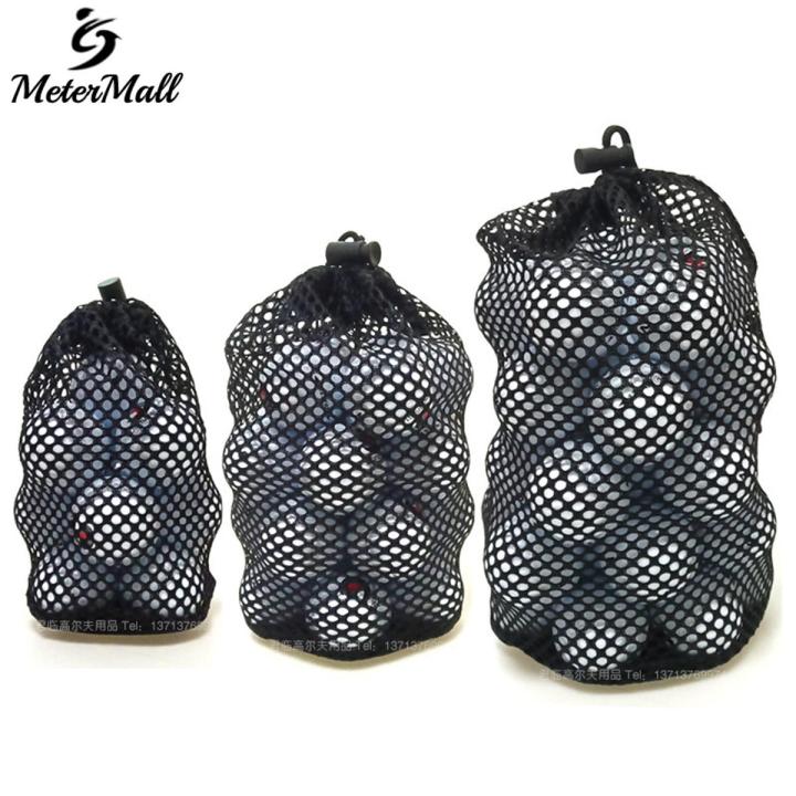 MeterMall Sports Mesh Net Bag Black Nylon golf bags Golf Tennis 16/32 ...