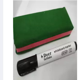 White Board Marker and Double Sided Duster | Daraz.pk