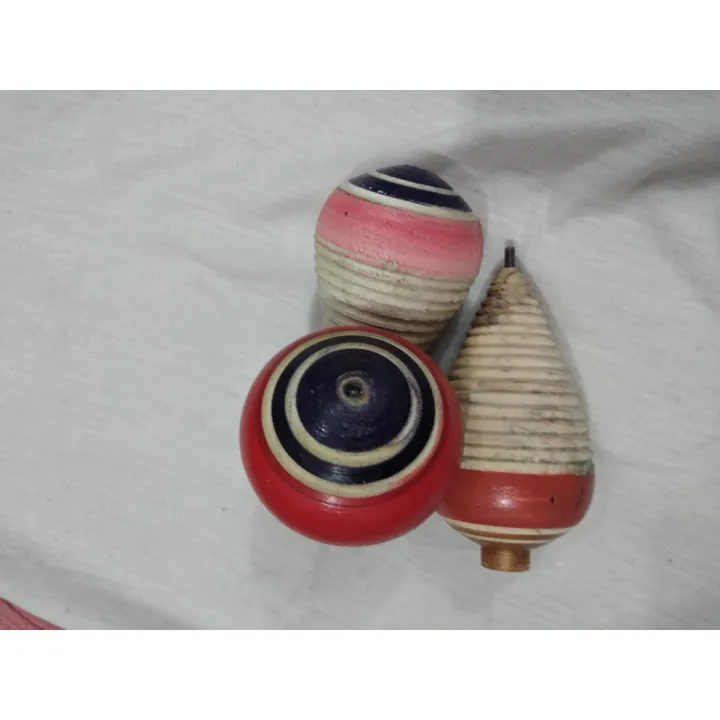 Squid Game Wooden Spinner Lattu Toy For Kids With Rope | Daraz.pk