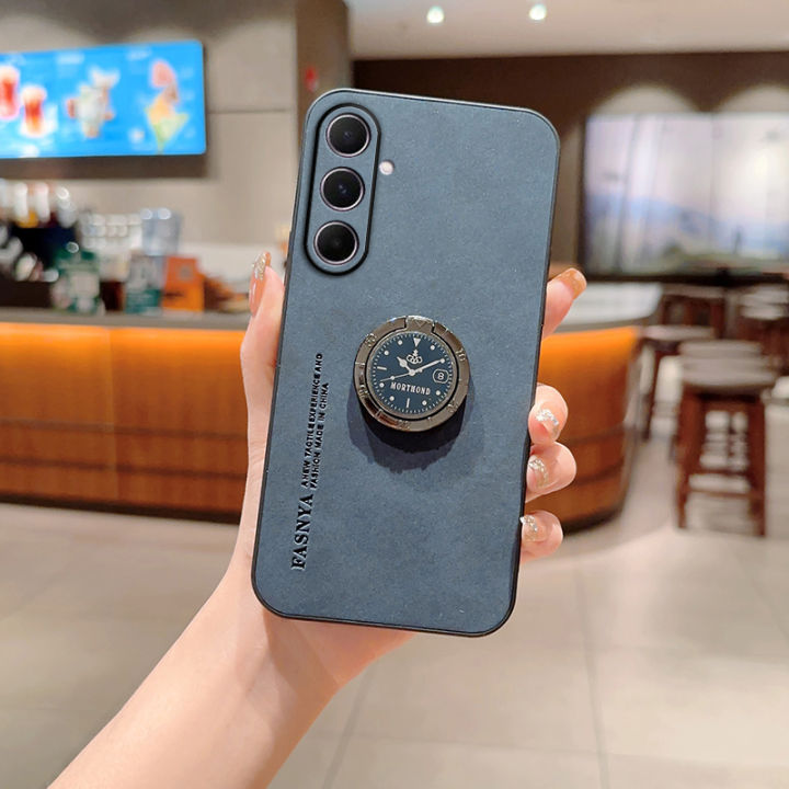 For Samsung A56 Phone Case，Light Luxury Sheep Bark Skin Light Ring ...