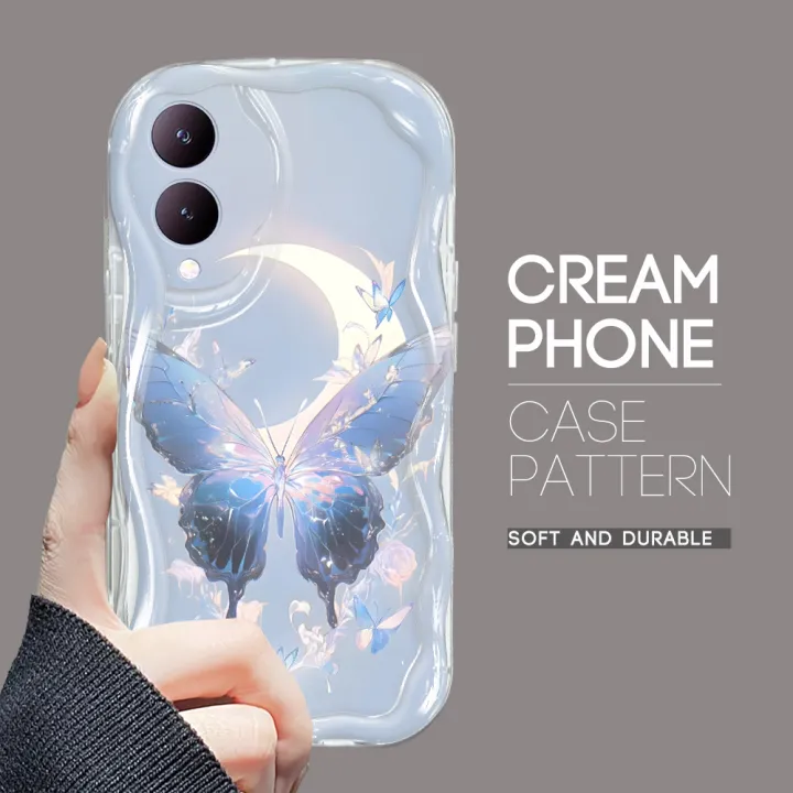 YYDS for Vivo Y17S Back Cover Phantom Color Butterfly Case Cream ...