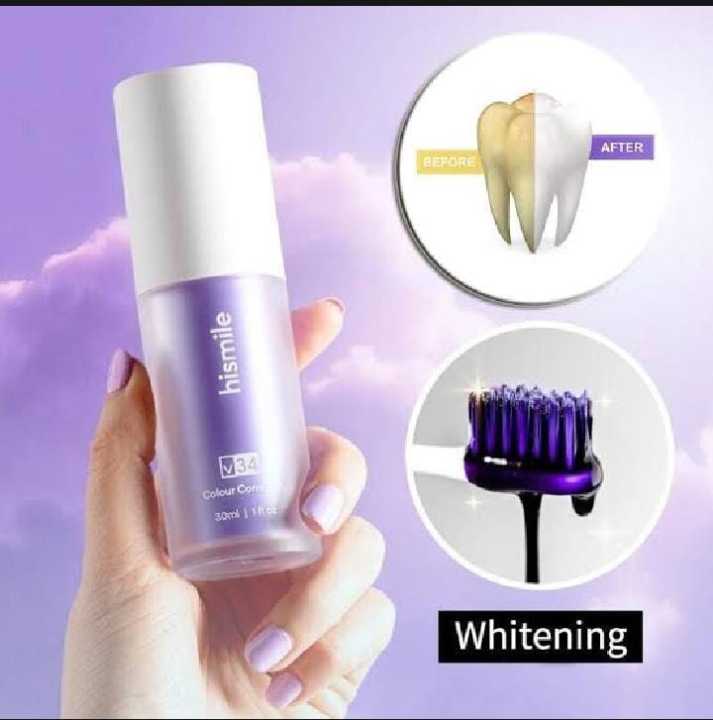 CLARA Hismile v34 Color Corrector Purple Teeth Whitening Toothpaste Kit ...