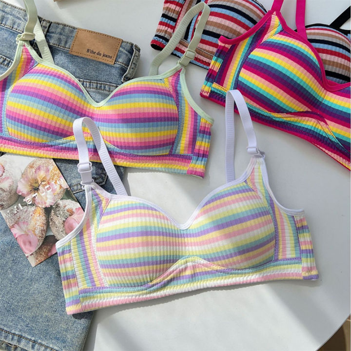 Seamless latex bra gathered bra beautiful back underwear wrapped chest ...