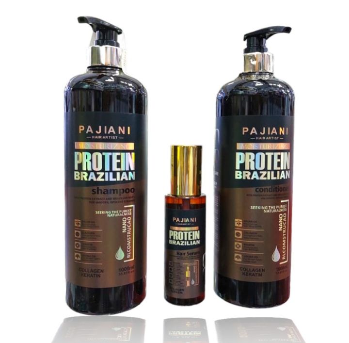 Keratine Brazilian Protein Shampoo Conditioner & Hair Serum ...