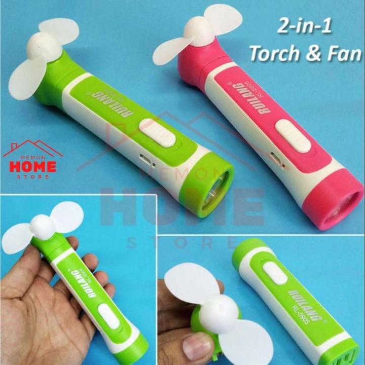 Rechargeable Mini Hand Fan 2 in 1 (Torch + Fan) | Daraz.pk