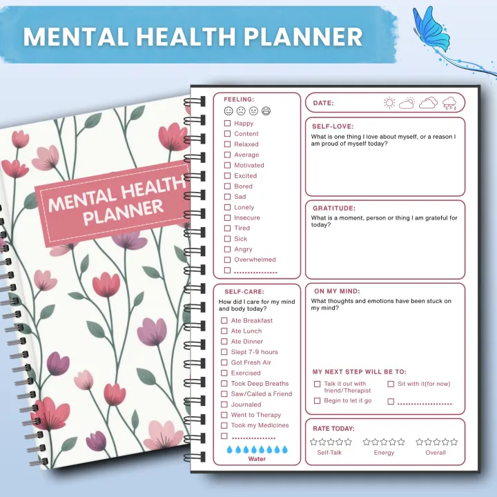 Mental Health Planner | Self Care Journal | 15.2 x 21.5 cm | A5 Size ...