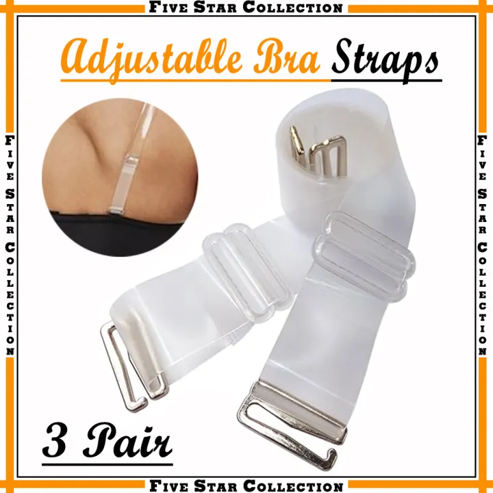 3 Pairs of Transparent Bra Straps Pair for Bras for Girls Anti-Slip ...