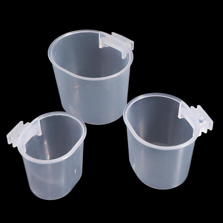 Bird Accessories Transparent Bird Feeding Cup Hanging Bird Drinker ...