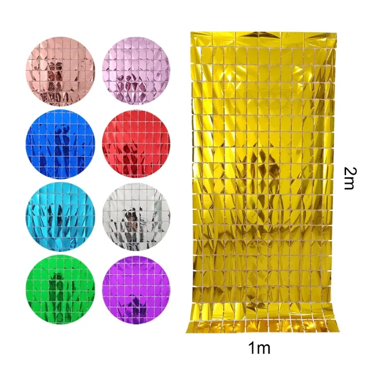 Product Features: Square Cubes Foil Backdrop Curtain – perfect for ...