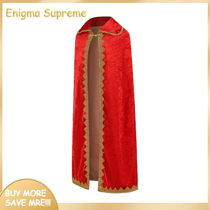 Enigma- Gold Trimmed Children Cape Kids Christmas Prince Costume Set ...