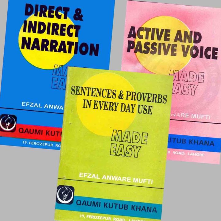 Pack of 3 English Grammar Books | Active and Passive Voice | Direct and ...