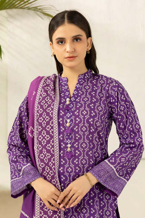 Zellbury Printed 3 Piece Shirt Shalwar Dupatta - 0488 Lawn Essential ...