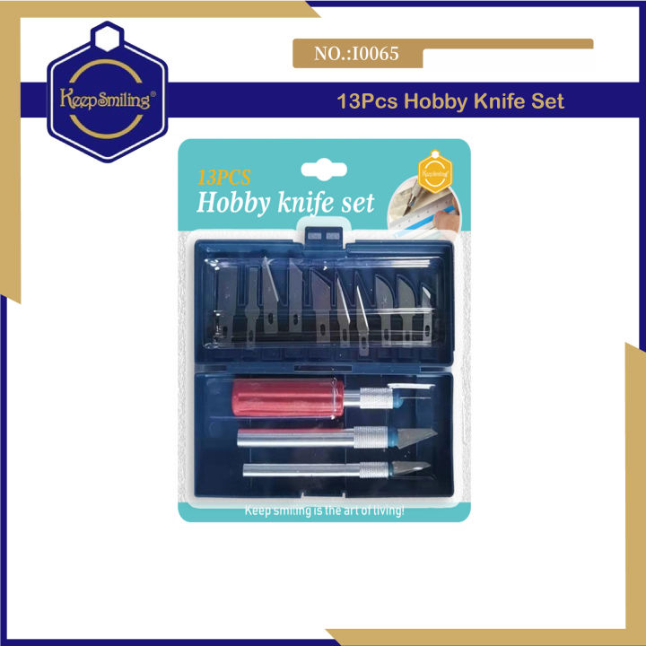 Keep Smiling I0065 13pcs Hobby Knife Set Knives Extractor Style Hobby ...