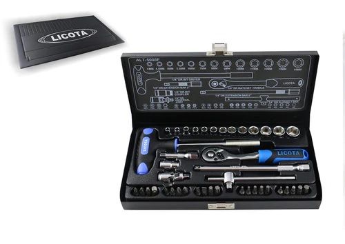 ZT - Licota Made In Taiwan 42 Pcs 1/4" Dr. Ratchet Socket And Bit Set ...