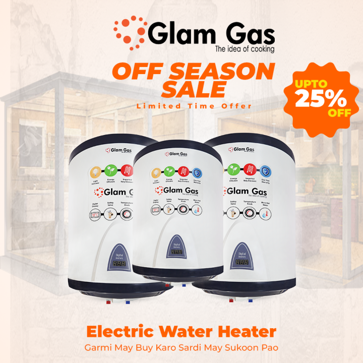 Electric Water Heater Geyser – EWH Series (40L, 50L, 60L) | Glam Gas ...