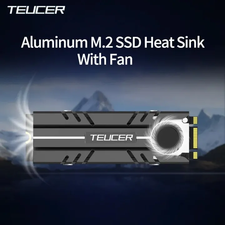 TEUCER M.2 SSD NVMe Heat Sink 2280 Solid State Disk Air Circulation ...