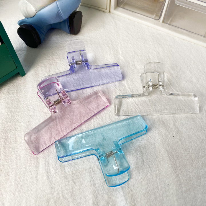 Hand Book Clipper Transparent Paper Clip File Holder Document Folder ...