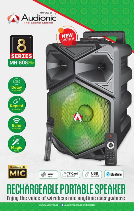 Audionic MH-808 Plus Portable Wireless Rechargeable Speaker With HD ...