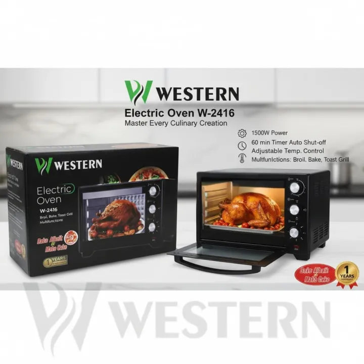 Western Electric Oven W-2416 – 24L Electric Baking Oven with Rotisserie ...