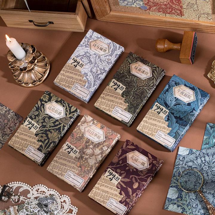 Panda Online 60PCS To Morris Series Boxed Retro Material Paper DIY Album Journal Planner Diary ...