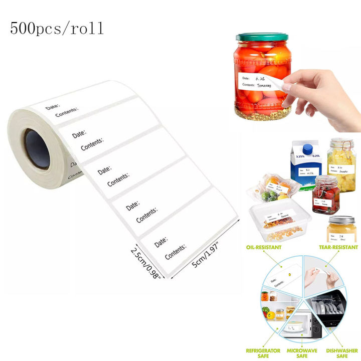 500pcs Kitchen stickers Organized Date content Freezer Refrigerator ...