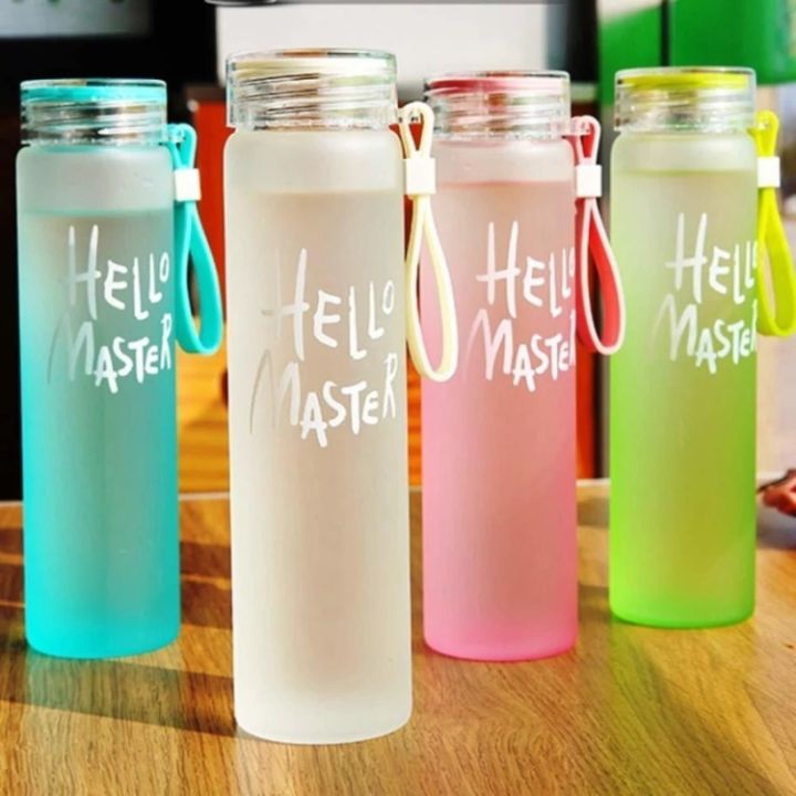 Hello Master Glass Water Bottle for School/College/Office (480 ml) - 1 Piece | Daraz.pk