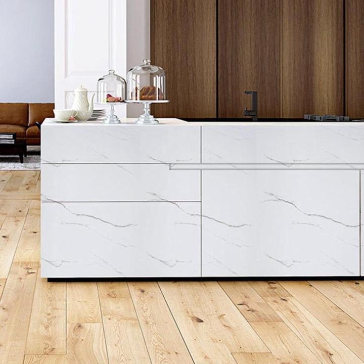 Self Adhesive Marble Design Furniture Stickers PVC Wallpaper Cabinets ...