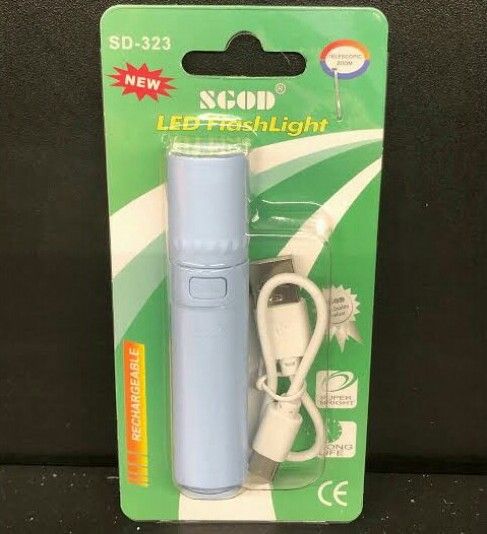 Torch - Mini LED Micro USB Charging with Cable and Case - Powerful ...